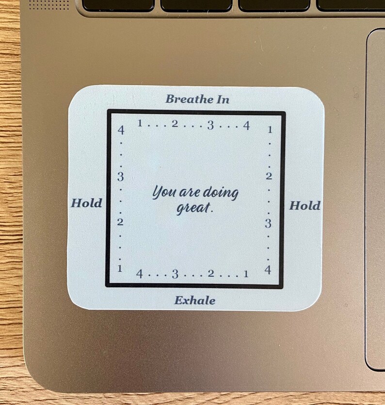 Box Breathing Sticker - Etsy