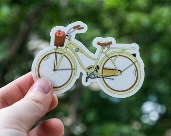 Bicycle Sticker Bike With Flowers Bike Sticker Vinyl - Etsy