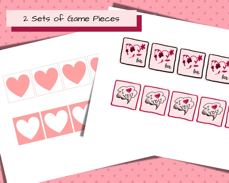 Valentine's Day Tic Tac Toe Games Valentine's Day Printable Games Party ...