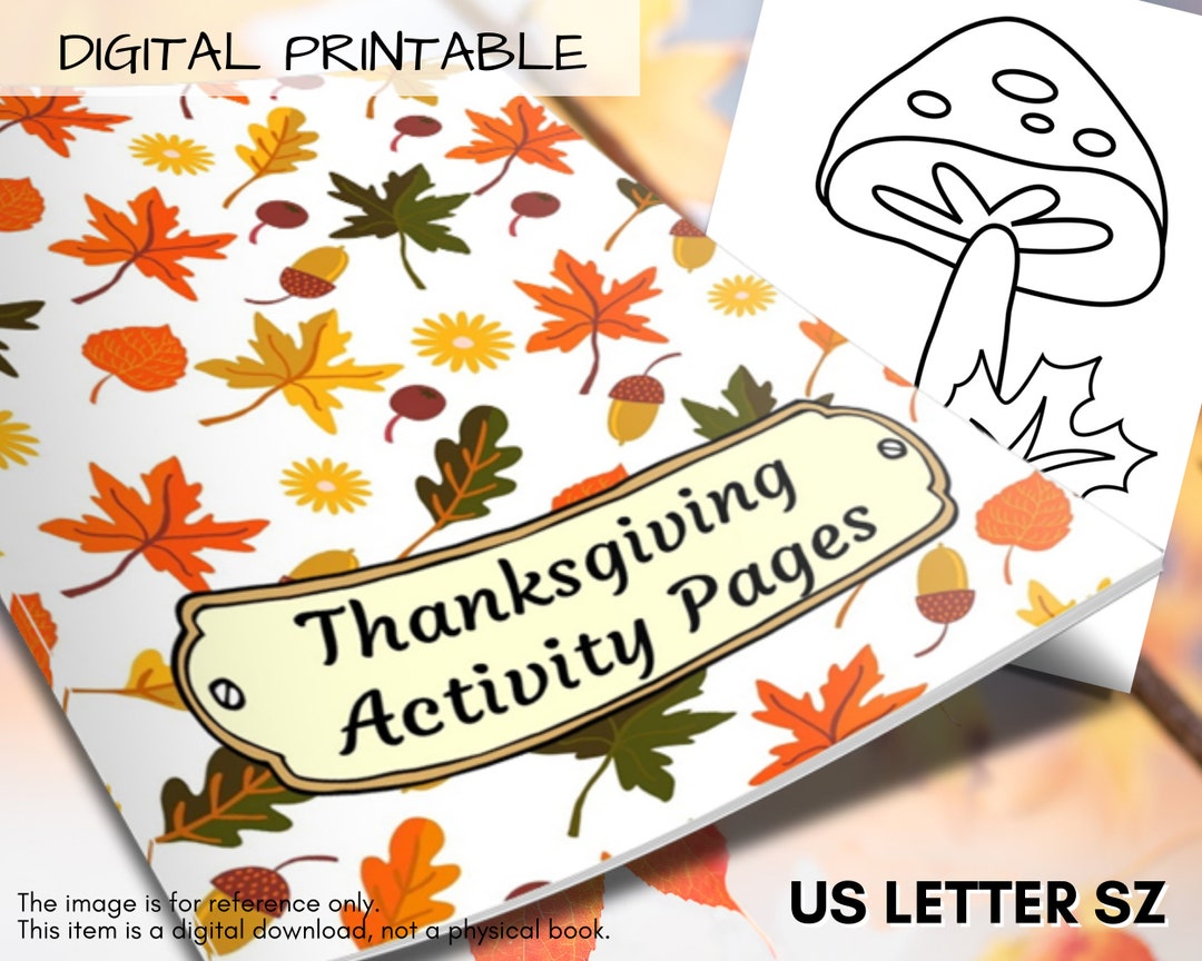 Thanksgiving Activity Pages | Digital Printable | Activities for Kids ...