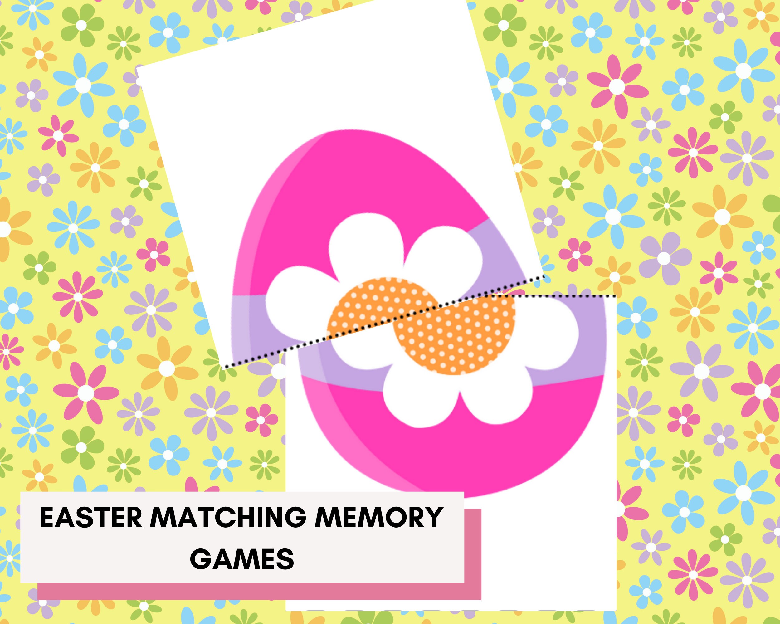 Easter Memory Matching Games Bundle Instant Digital Download Great for ...