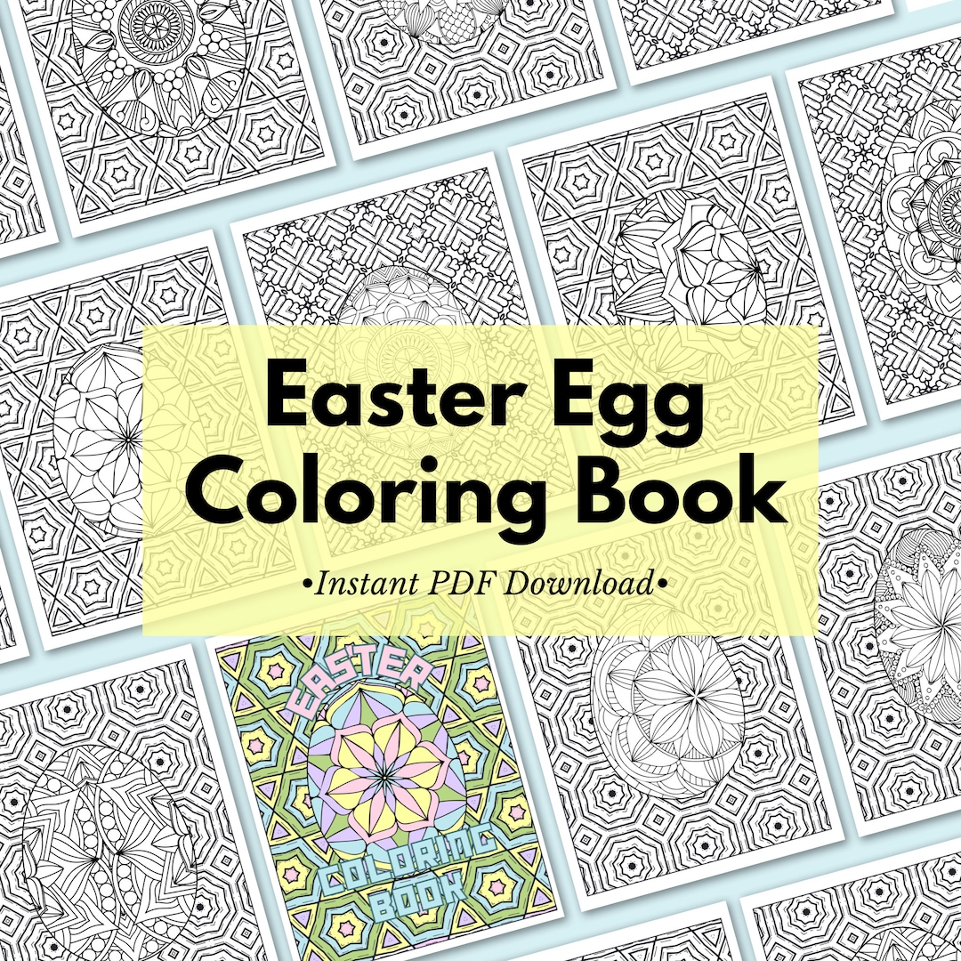 Easter Egg Coloring Book for Adults | 20 Pages of Coloring Relaxation ...