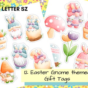Printable Easter Gnome Tag Bundle | Easter Gnome Gift Tags | Easter ...