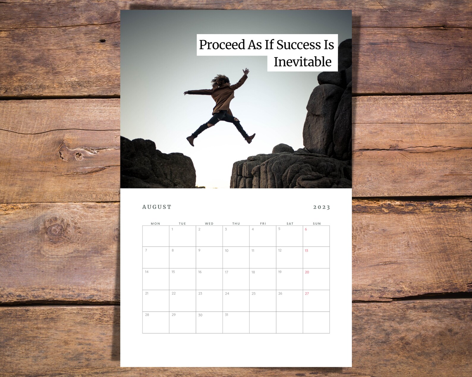 2023 Year of Success Calendar Digital Download Printable - Etsy
