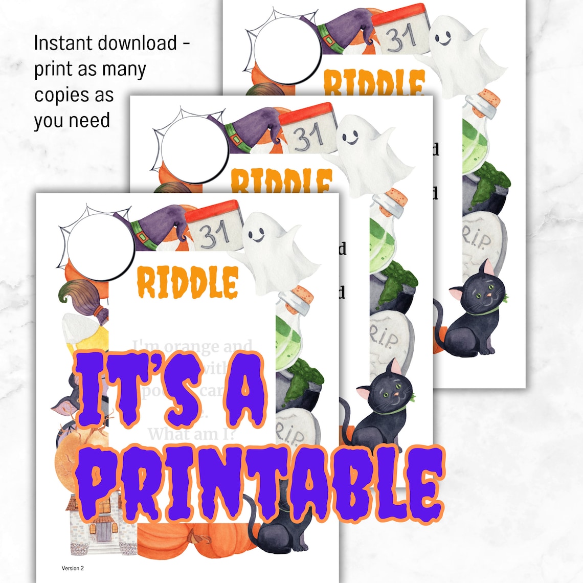 Printable Halloween Riddles: Fun for Families, Parties, and Schools ...