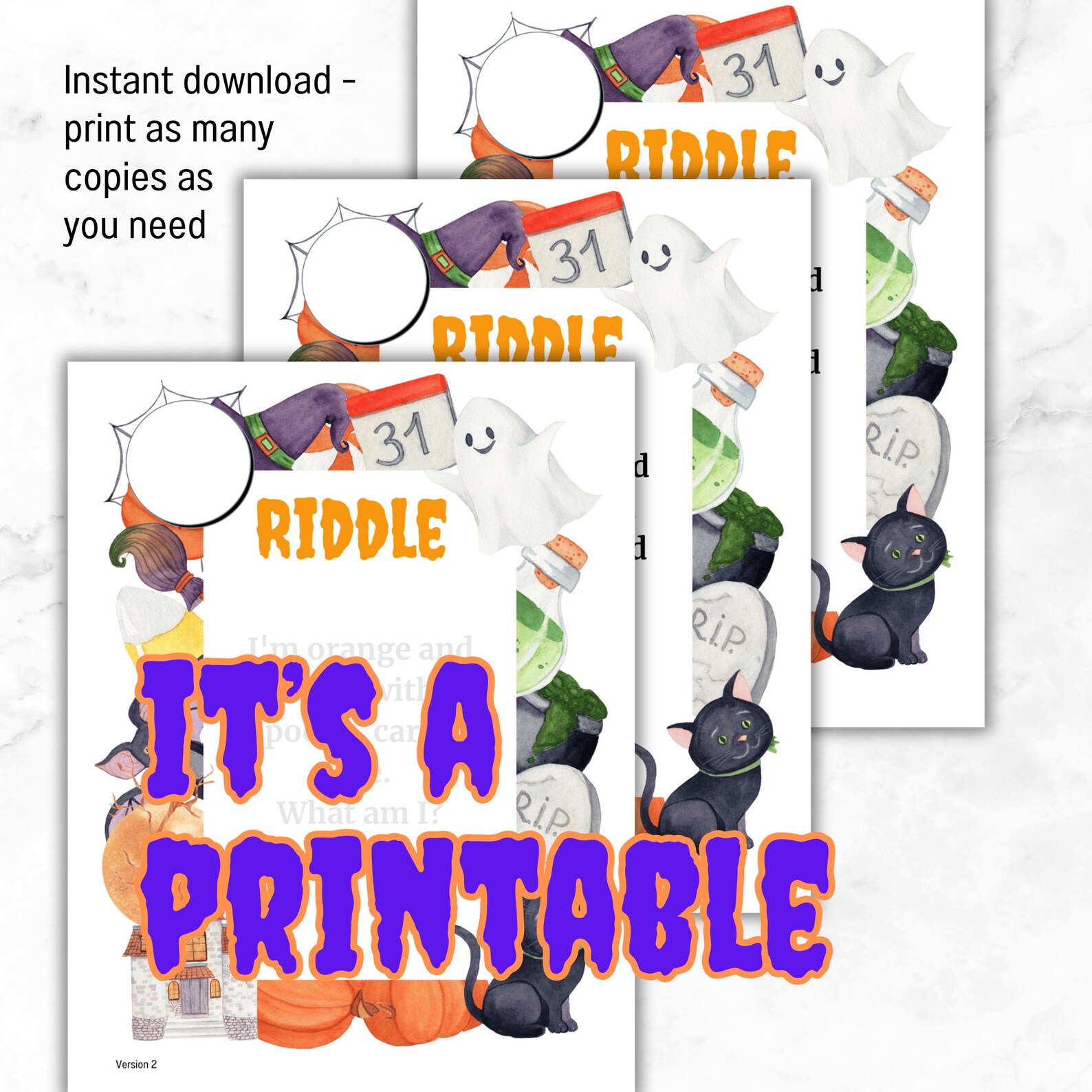Printable Halloween Riddles: Fun for Families, Parties, and Schools ...