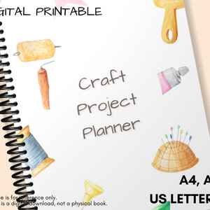 Craft Project Planner | Digital Printable | A4, A5, Letter Size | Great ...
