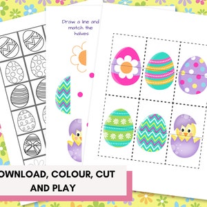 Easter Memory Matching Games Bundle | Instant Digital Download | Great ...