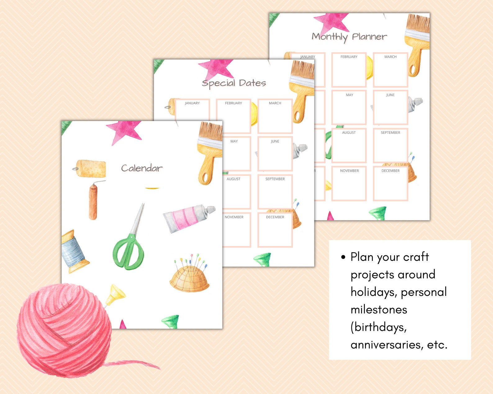 Craft Project Planner | Digital Printable | A4, A5, Letter Size | Great ...