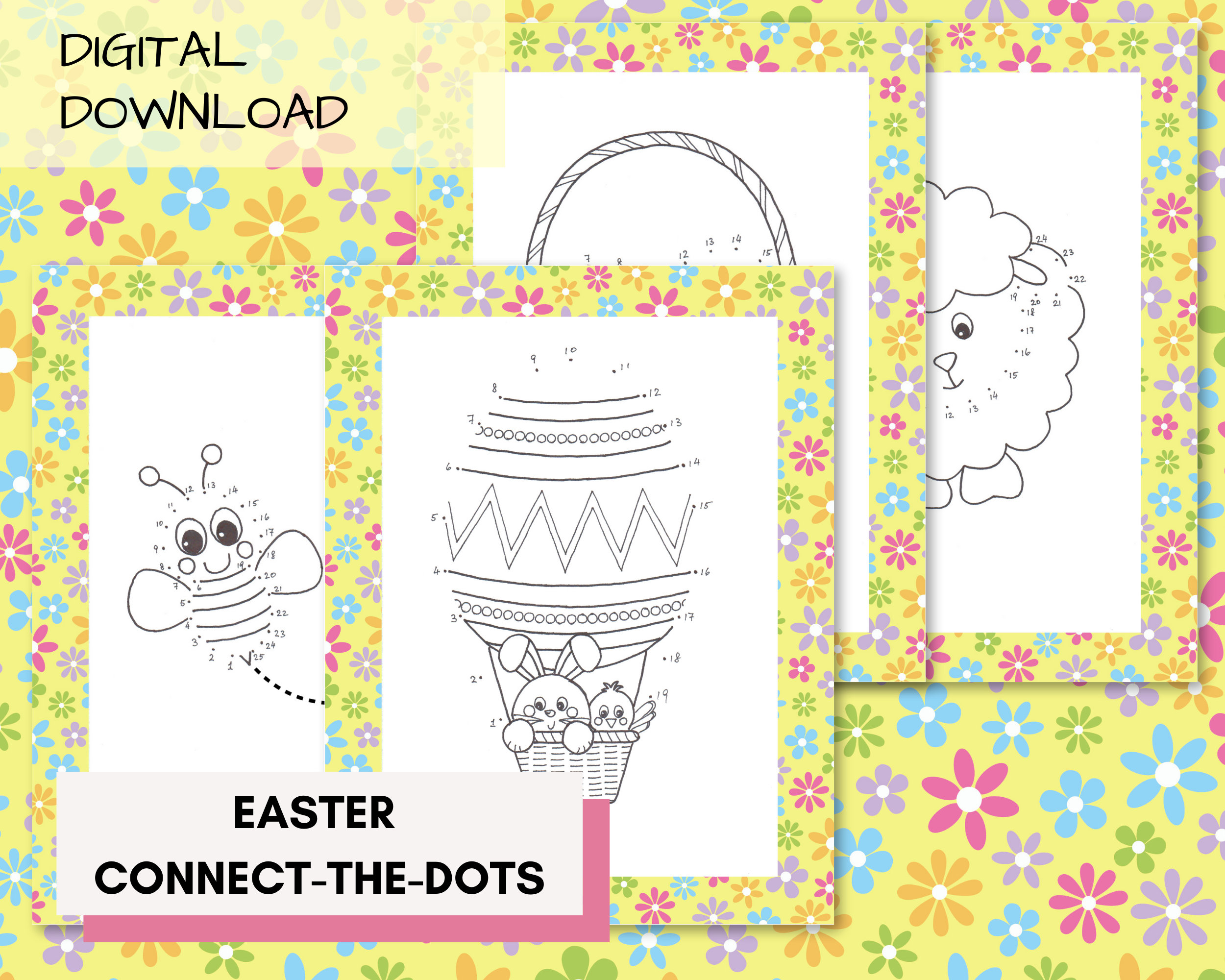 Easter Connect-the-dots | Easter I Spy Game | Instant Download | Hours ...