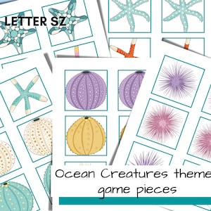 Printable Summer Ocean Creatures Memory Game | Instant Digital Download ...