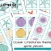 Printable Summer Ocean Creatures Memory Game | Instant Digital Download ...