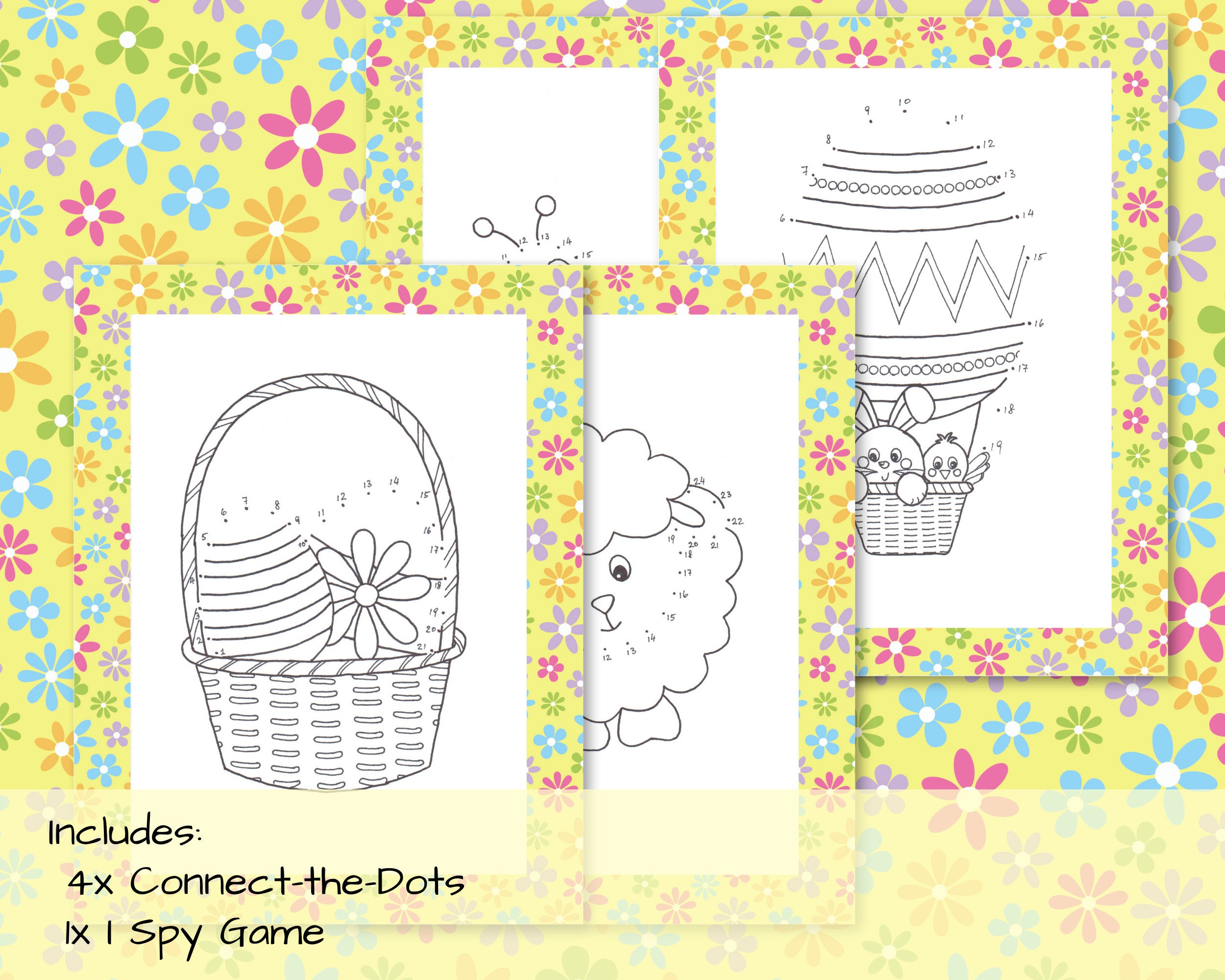 Easter Connect-the-dots | Easter I Spy Game | Instant Download | Hours ...