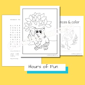 Kids Summer Nature Activity Pages | Printable Coloring, Word Searches ...