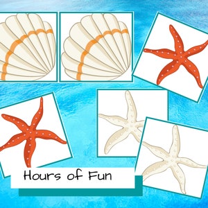 Printable Summer Ocean Creatures Memory Game | Instant Digital Download ...