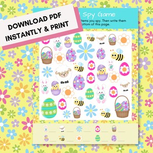 Easter Connect-the-dots | Easter I Spy Game | Instant Download | Hours ...