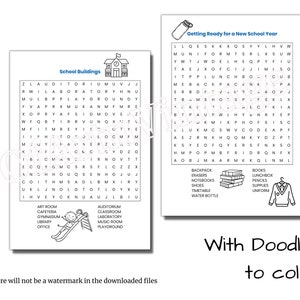 Back to School Word Search for Kids Ages 6-10 | 20 Fun Word Searches ...