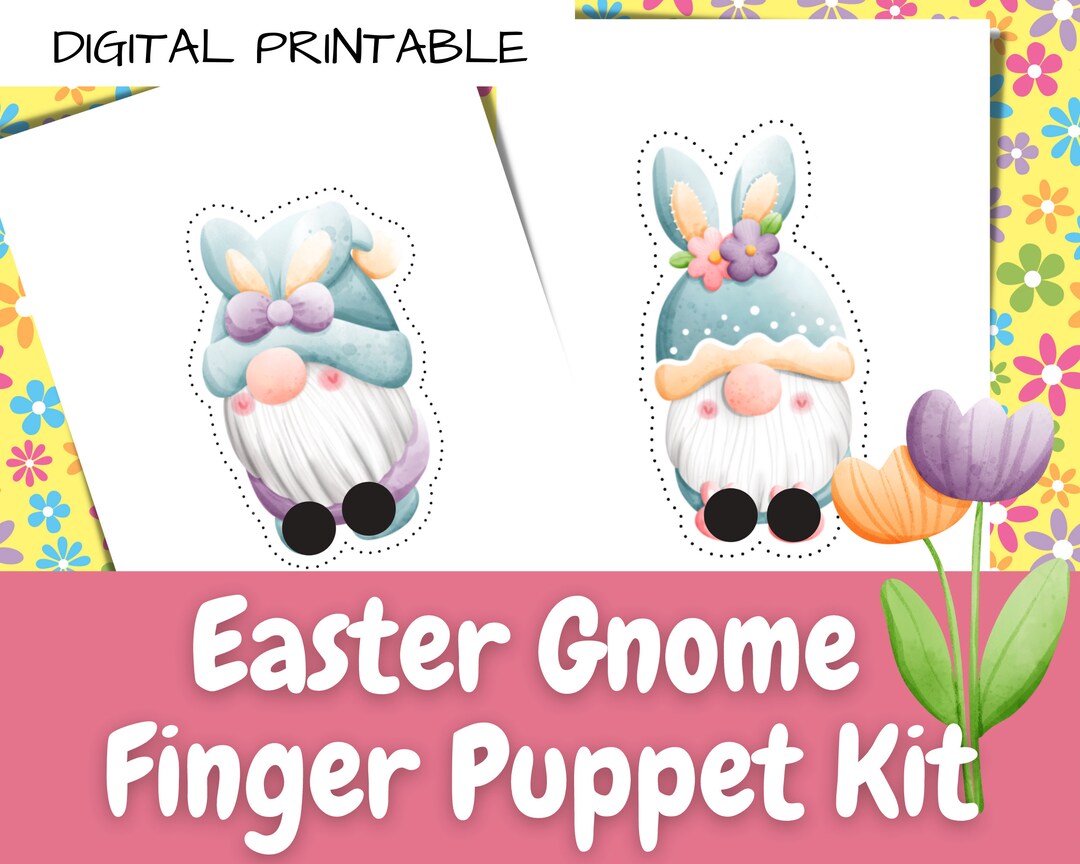 Easter Gnome Finger Puppet Craft Kit DIY Finger Puppets Instant ...