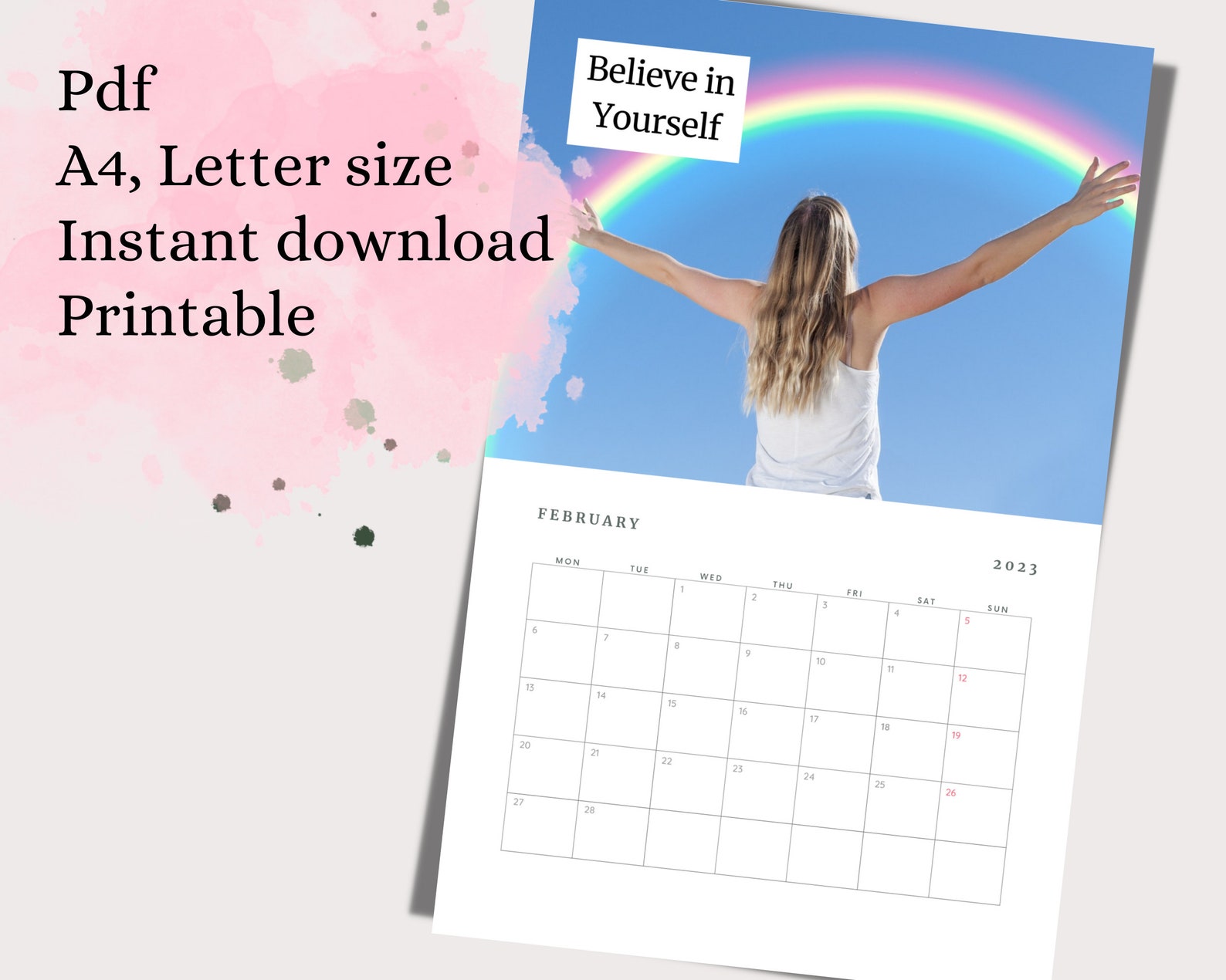 2023 Year of Success Calendar Digital Download Printable - Etsy