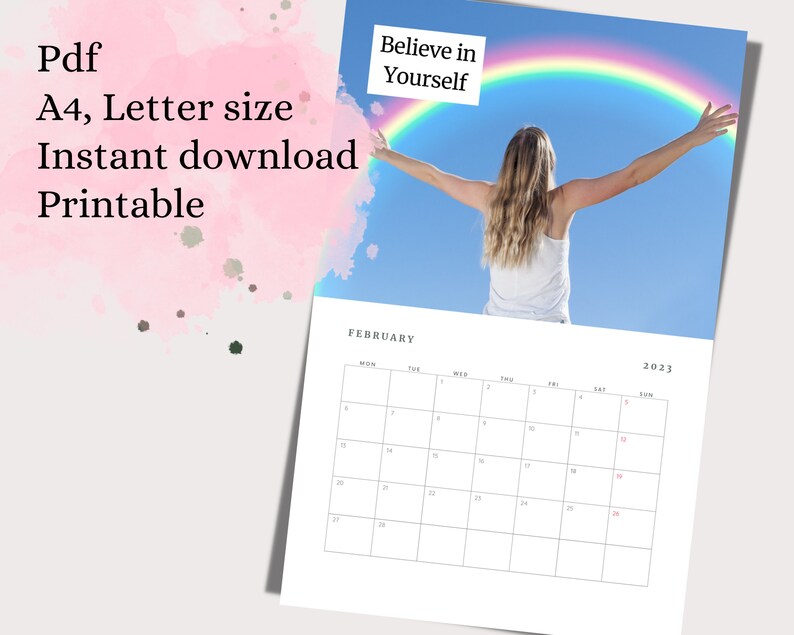 2023 Year of Success Calendar Digital Download Printable - Etsy