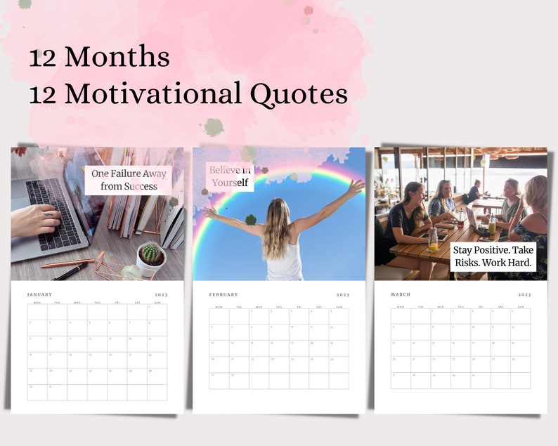 2023 Year of Success Calendar Digital Download Printable - Etsy