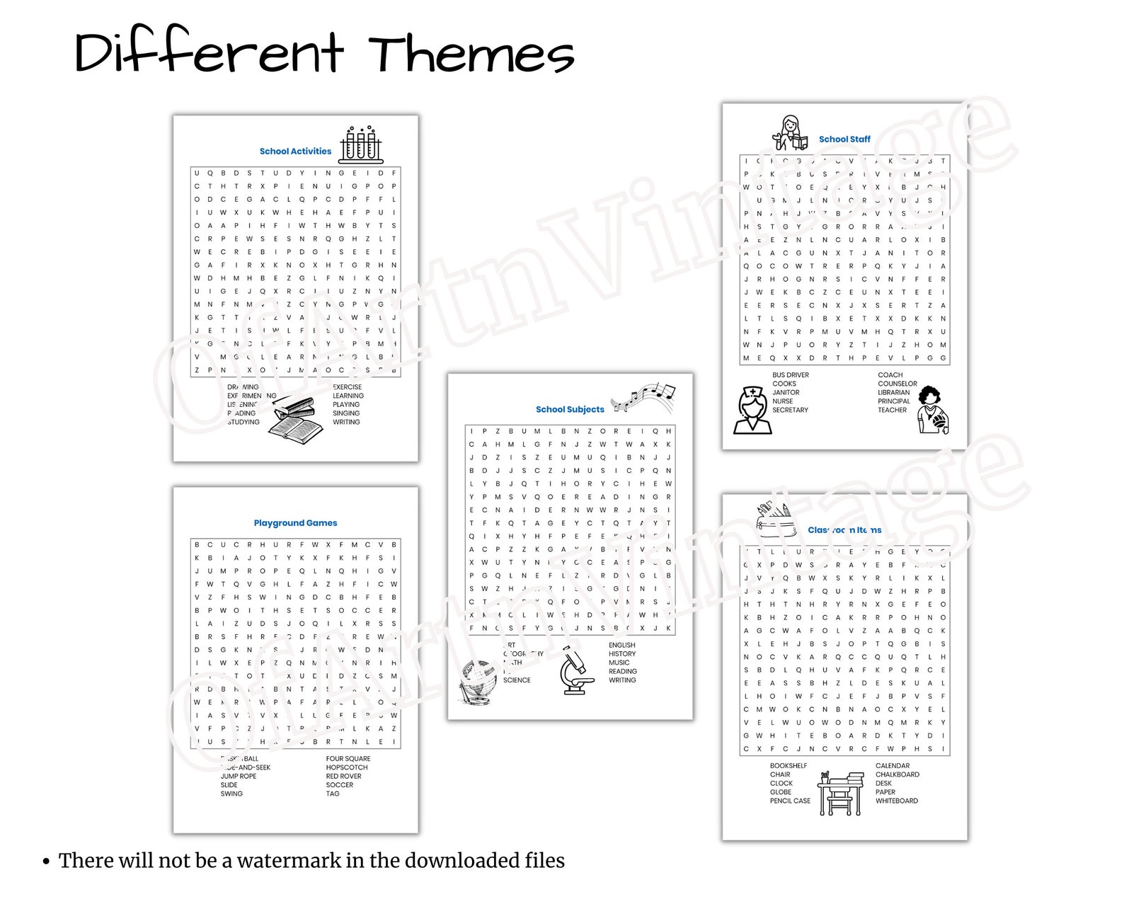 Back to School Word Search for Kids Ages 6-10 20 Fun Word Searches ...