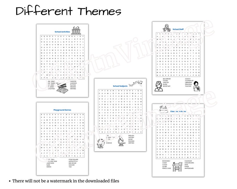 Back to School Word Search for Kids Ages 6-10 20 Fun Word Searches ...