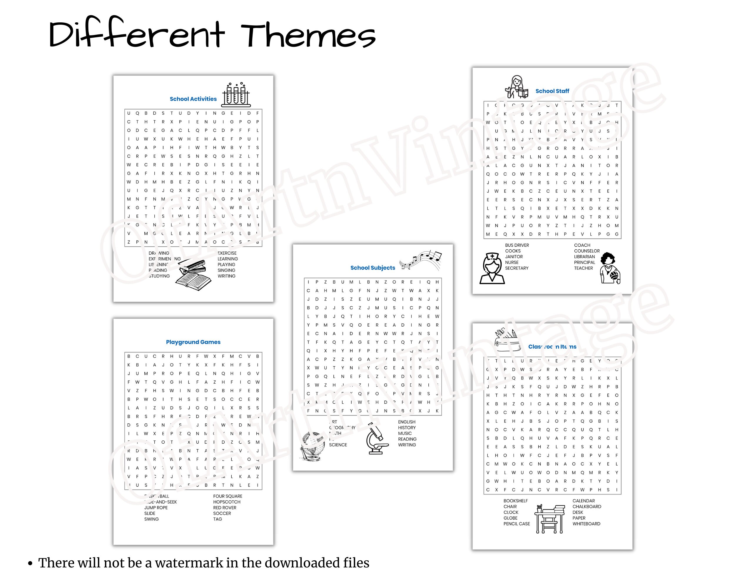 Back to School Word Search for Kids Ages 6-10 20 Fun Word Searches ...