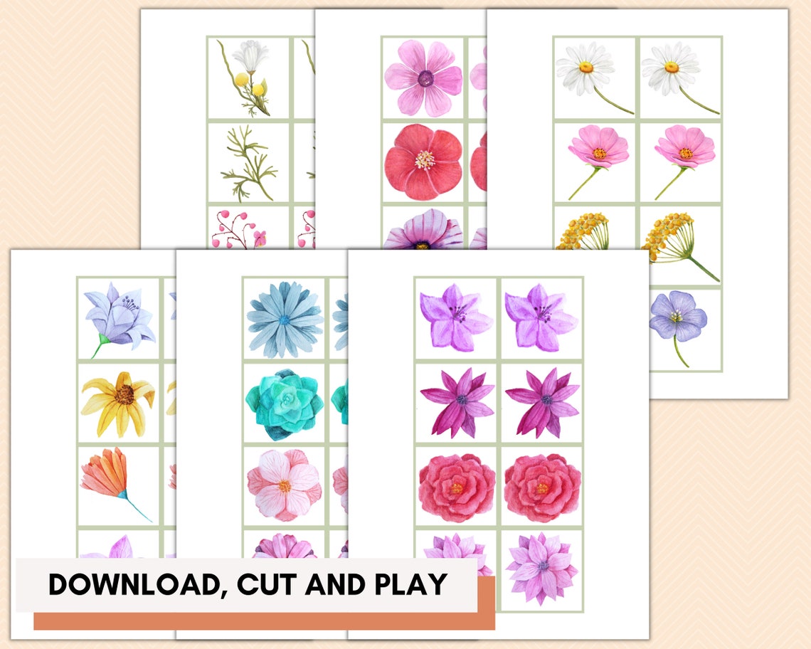 Mother's Day Memory Game Set | Instant Digital Download | Print & Play ...