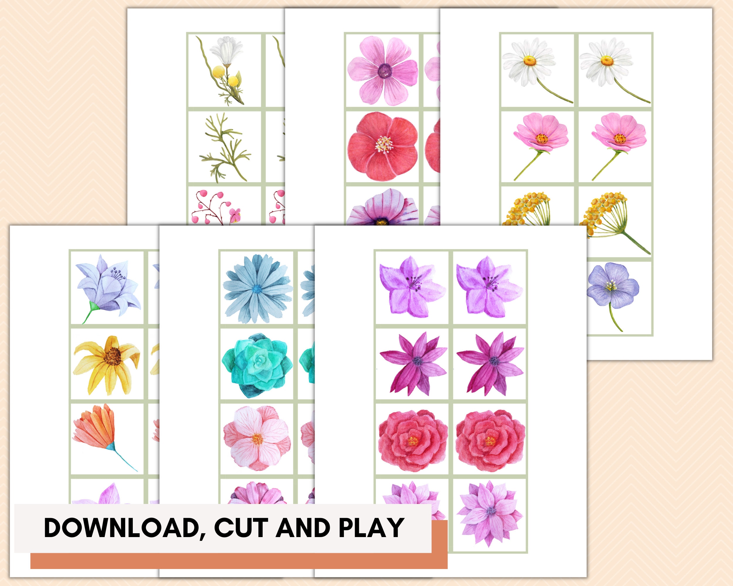 Mother's Day Memory Game Set Instant Digital Download Print & Play - Etsy