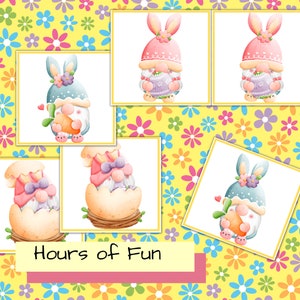 Printable Easter Gnome Memory Game | Instant Digital Download | Print ...