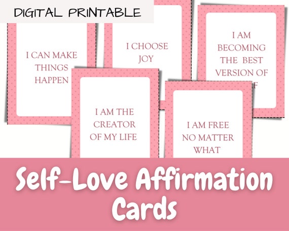 Self-love Affirmation Cards Self-love Card Deck Digital | Etsy