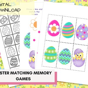 Easter Memory Matching Games Bundle | Instant Digital Download | Great ...