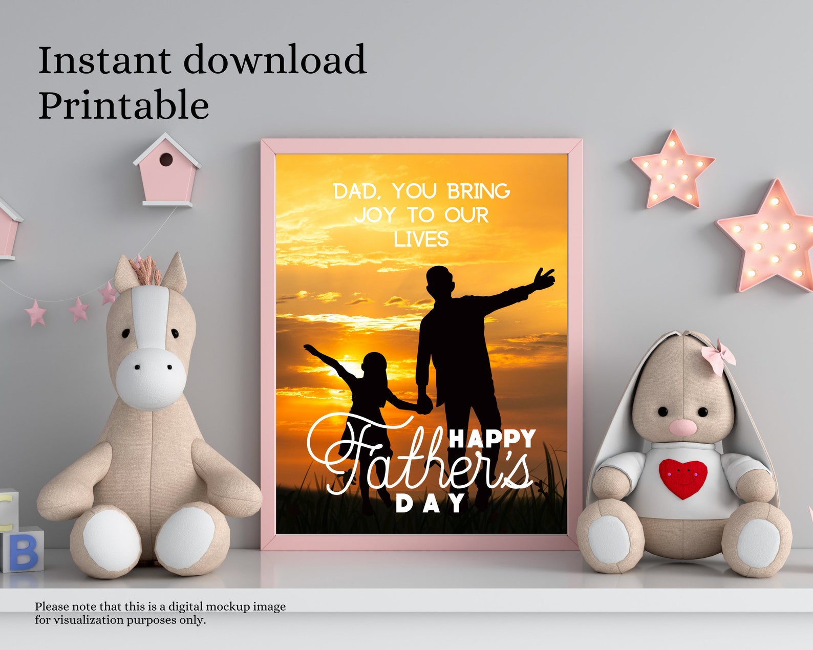 Father's Day Digital Download Wall Art - Dad, You Bring Joy to Our ...