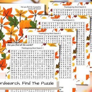 Thanksgiving Activity Pages | Digital Printable | Activities for Kids ...