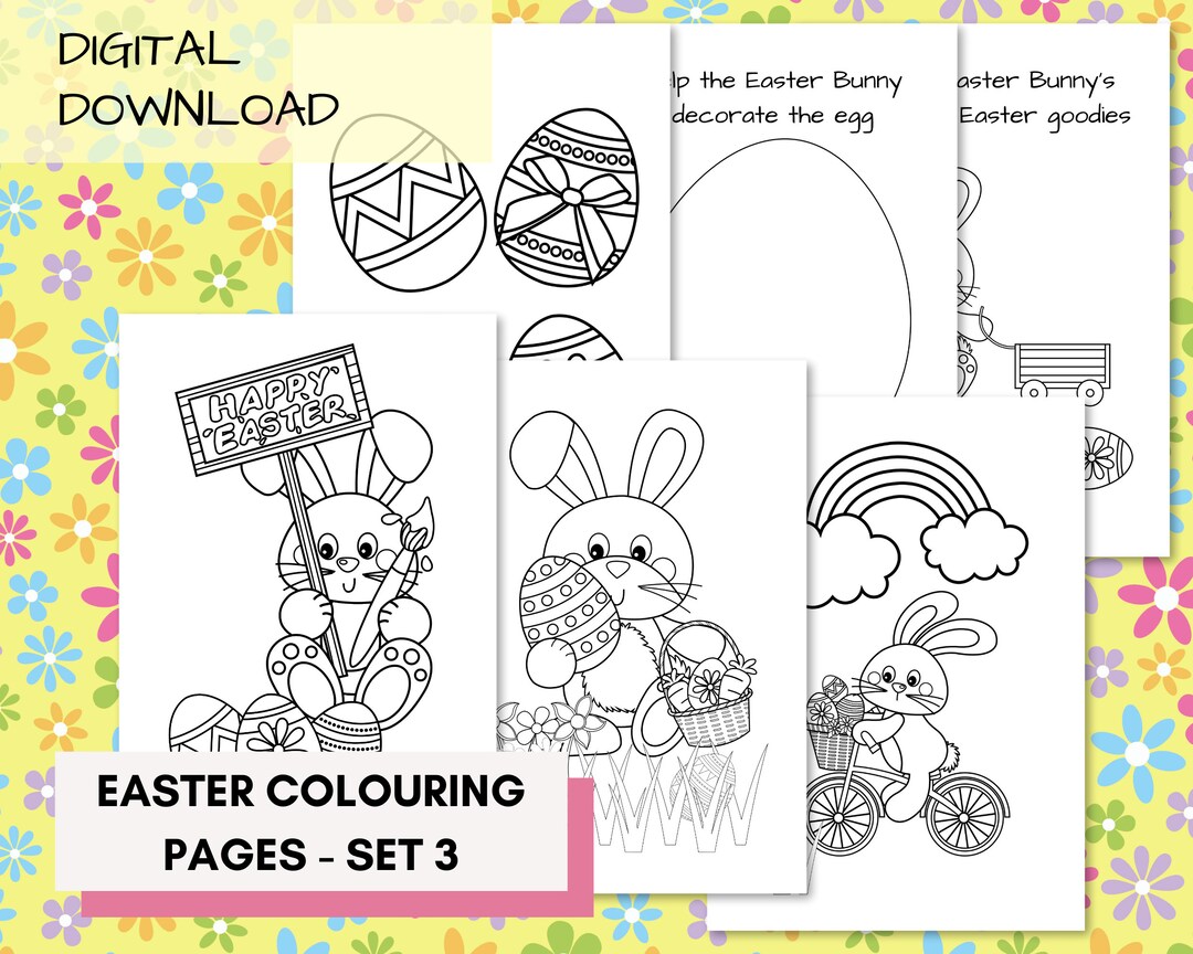 Easter Colouring Pages for Kids | Instant Digital Download | Available ...