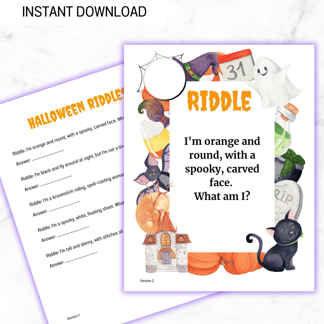 Printable Halloween Riddles: Fun for Families, Parties, and Schools ...
