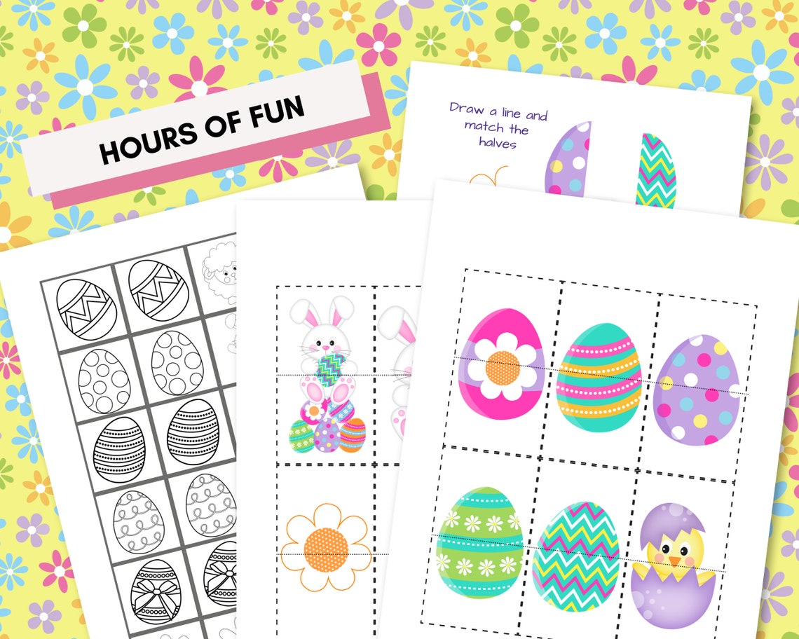 Easter Memory Matching Games Bundle Instant Digital Download Great for ...