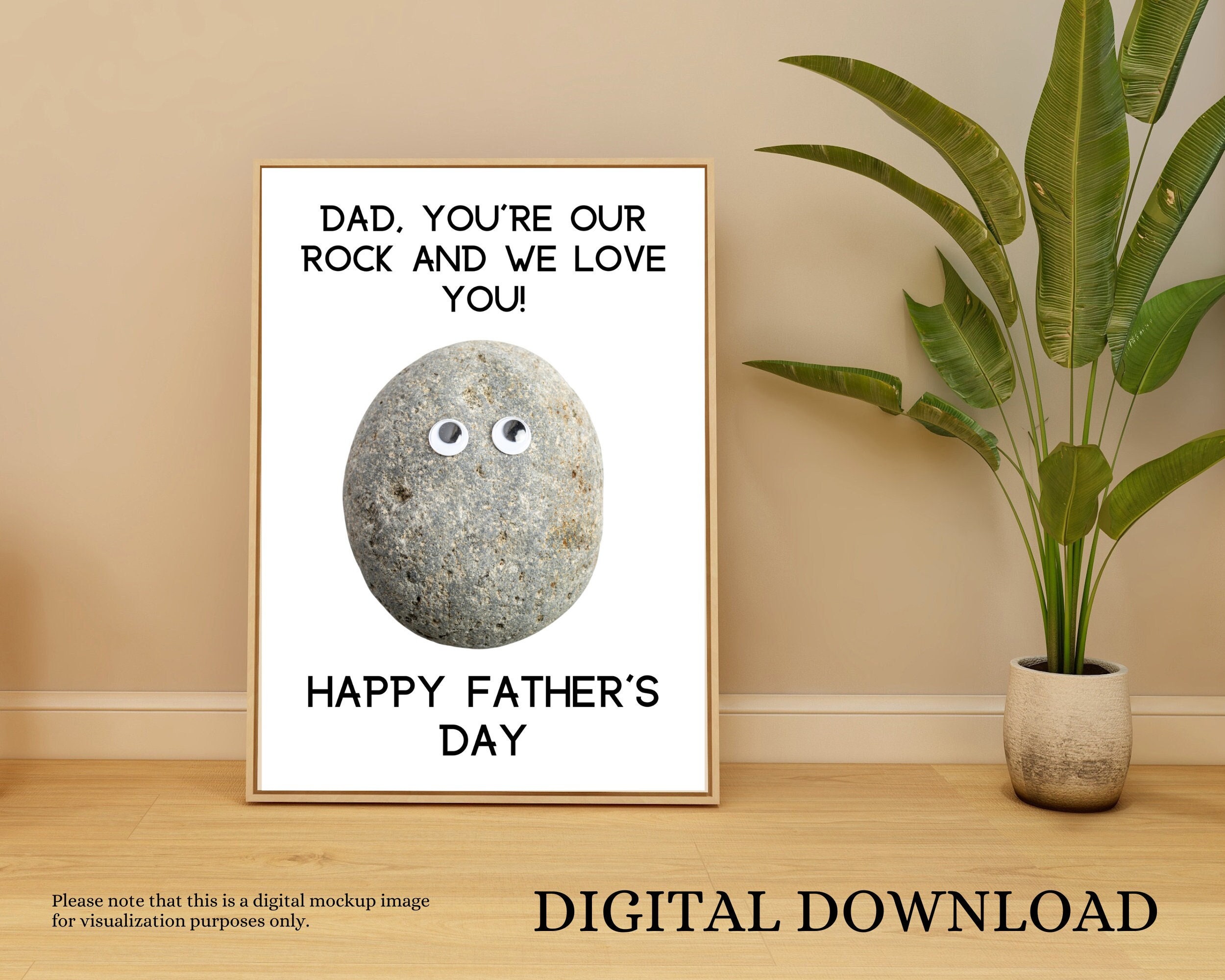 Dad, You're Our Rock Father's Day Wallart Digital Download Father's Day ...