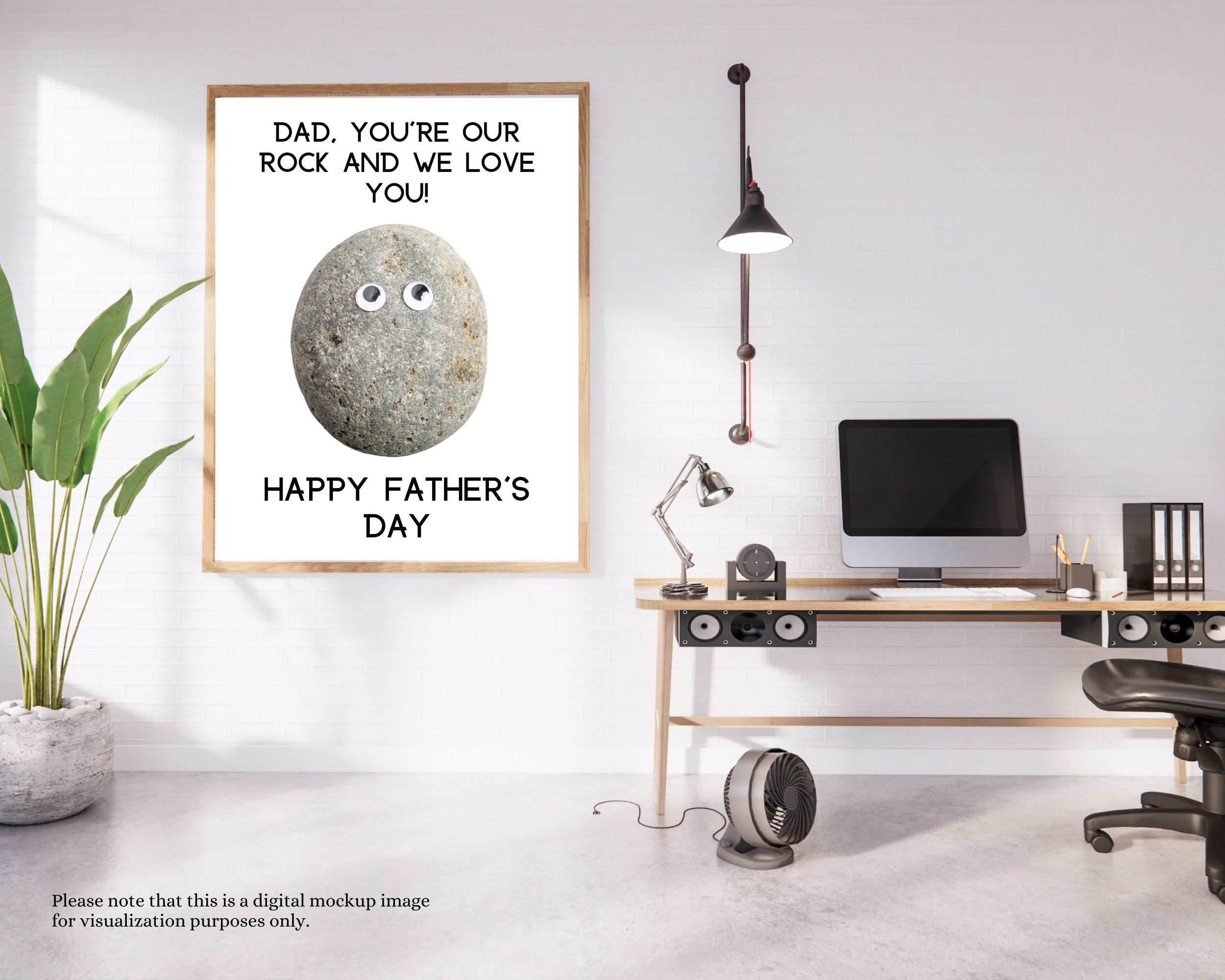 Dad, You're Our Rock Father's Day Wallart Digital Download Father's Day ...