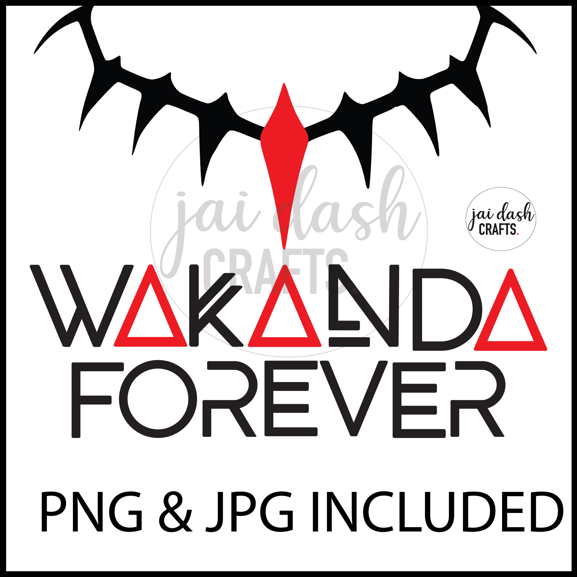 WAKANDA FOREVER Necklace Red & Black Png, Jpeg - Etsy