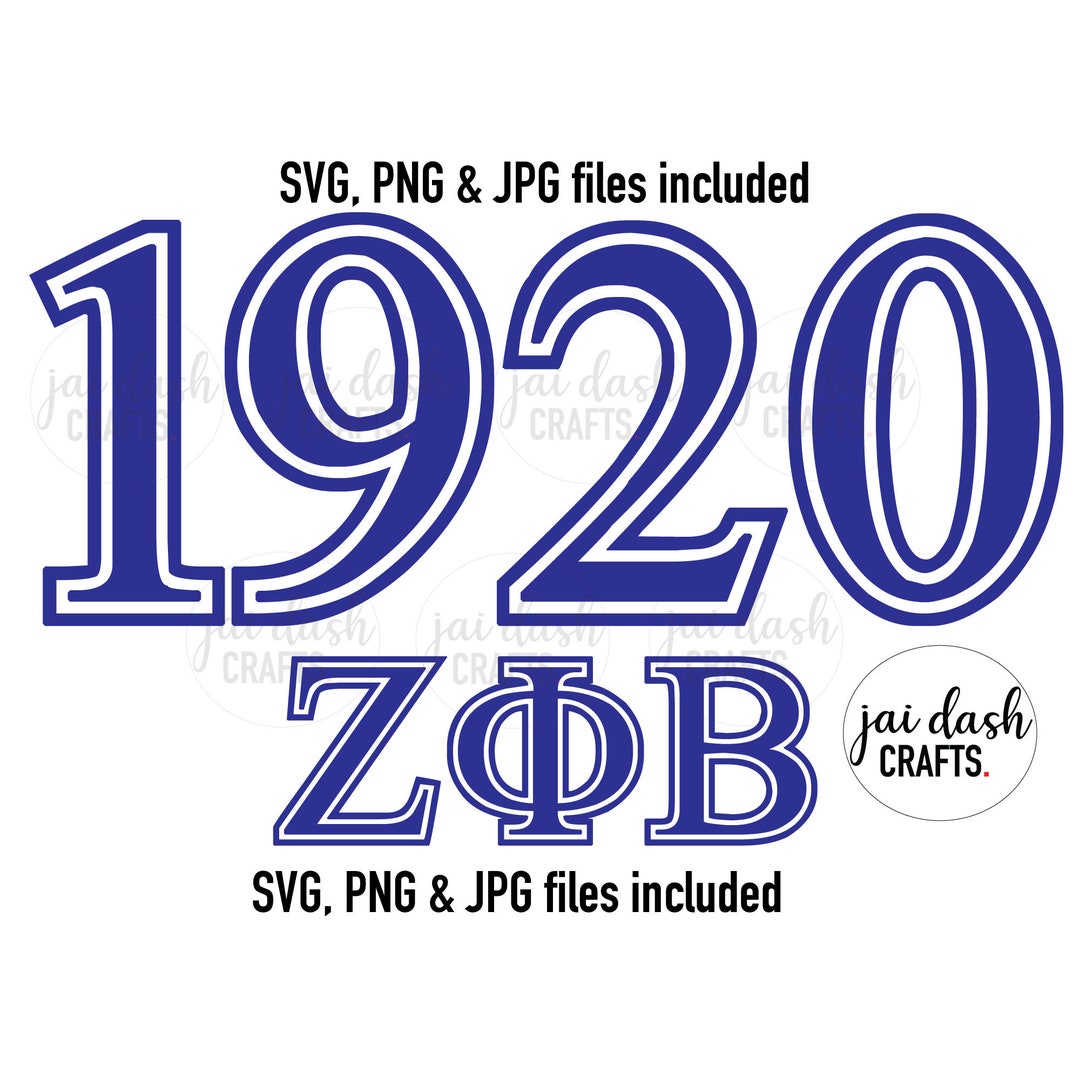 1920 Zeta Svg, Png, Jpeg Cutting File - Etsy