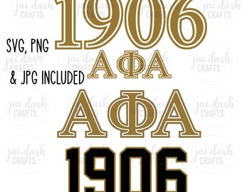 1906 Alpha Svg, Png, Jpeg Cutting File - Etsy