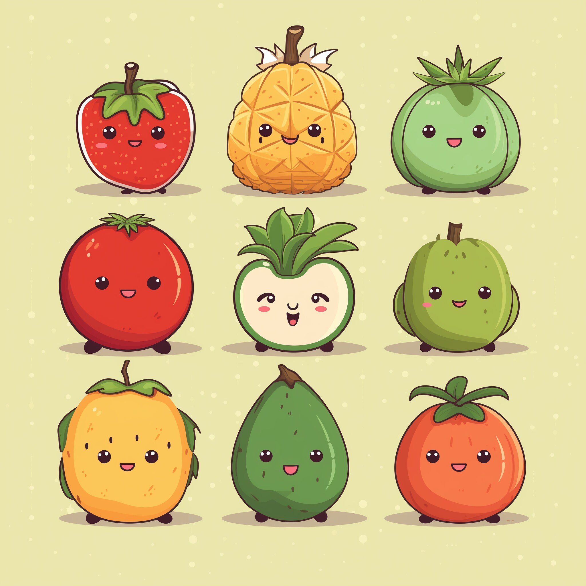 Cute Fruits - Etsy