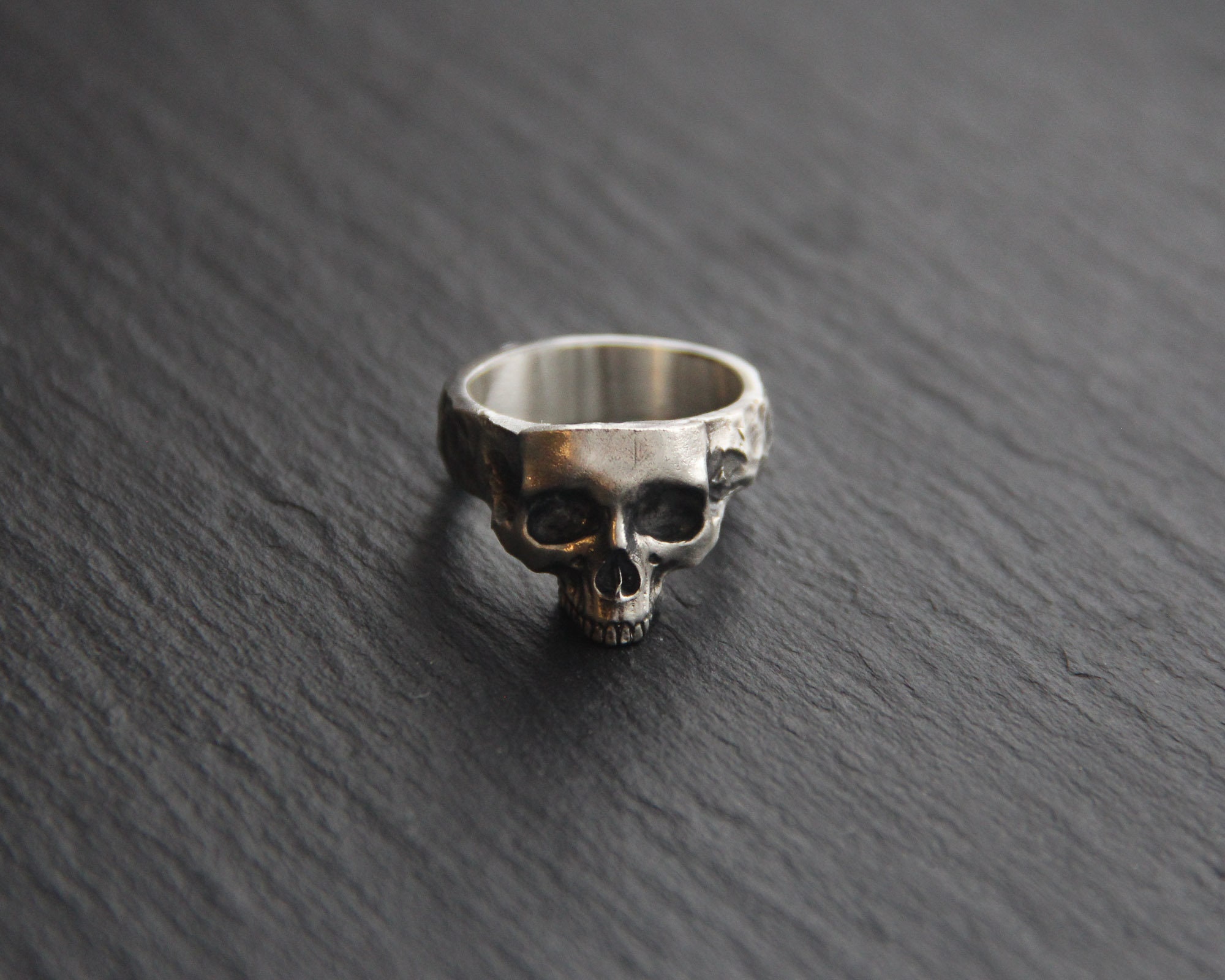 Small skull silver ring sterling silver 925 skull elegant | Etsy