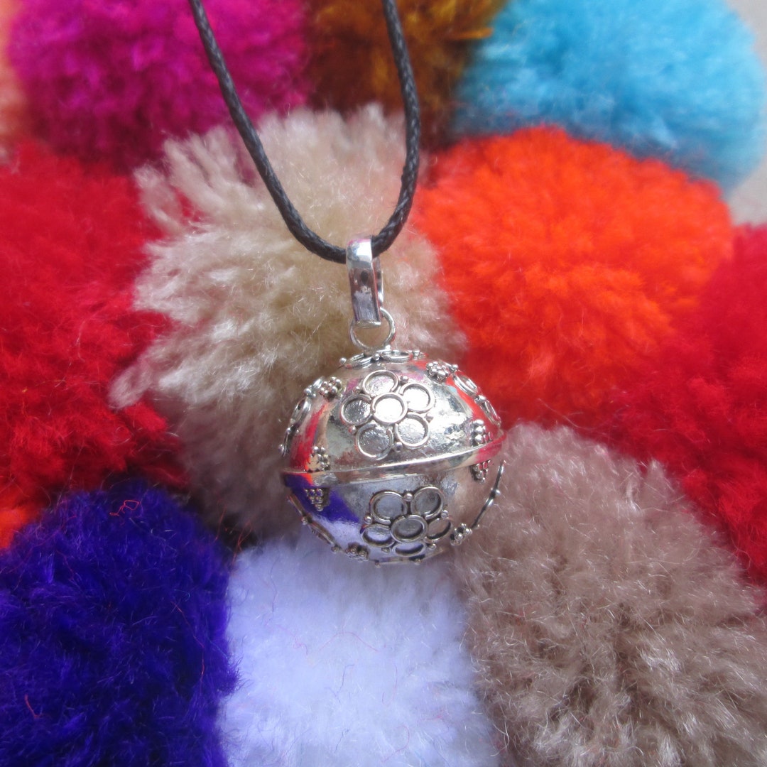 Bali Silver Harmony Ball Pendant, Sterling Silver Chime Sound 12 & 16 ...