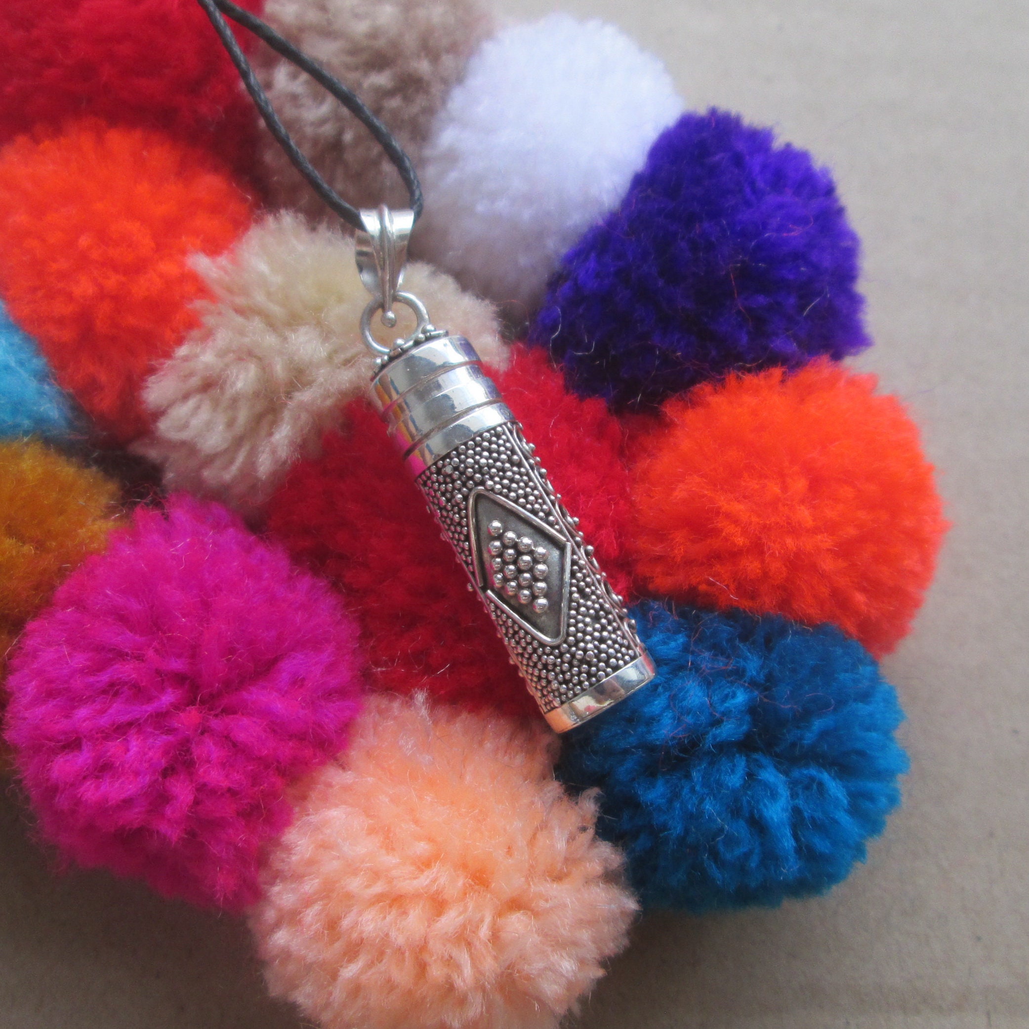Handmade Bali Sterling Silver Prayer Box Pendant, Tube Locket BB04 - Etsy