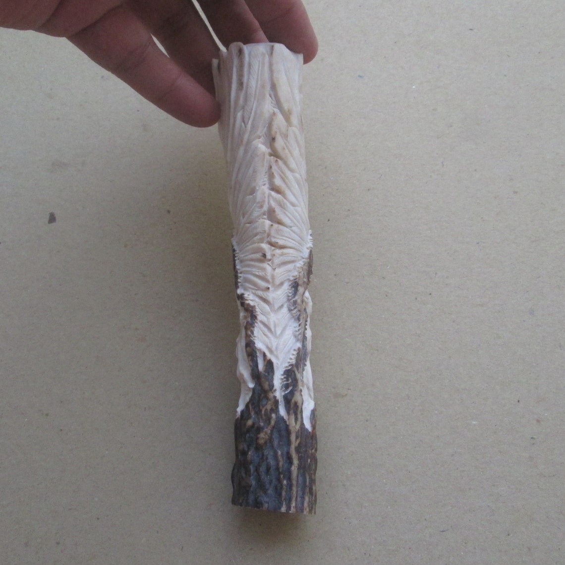 Indian Deer Carved Antler Handle Deer Horn Bali Bone Carving Etsy