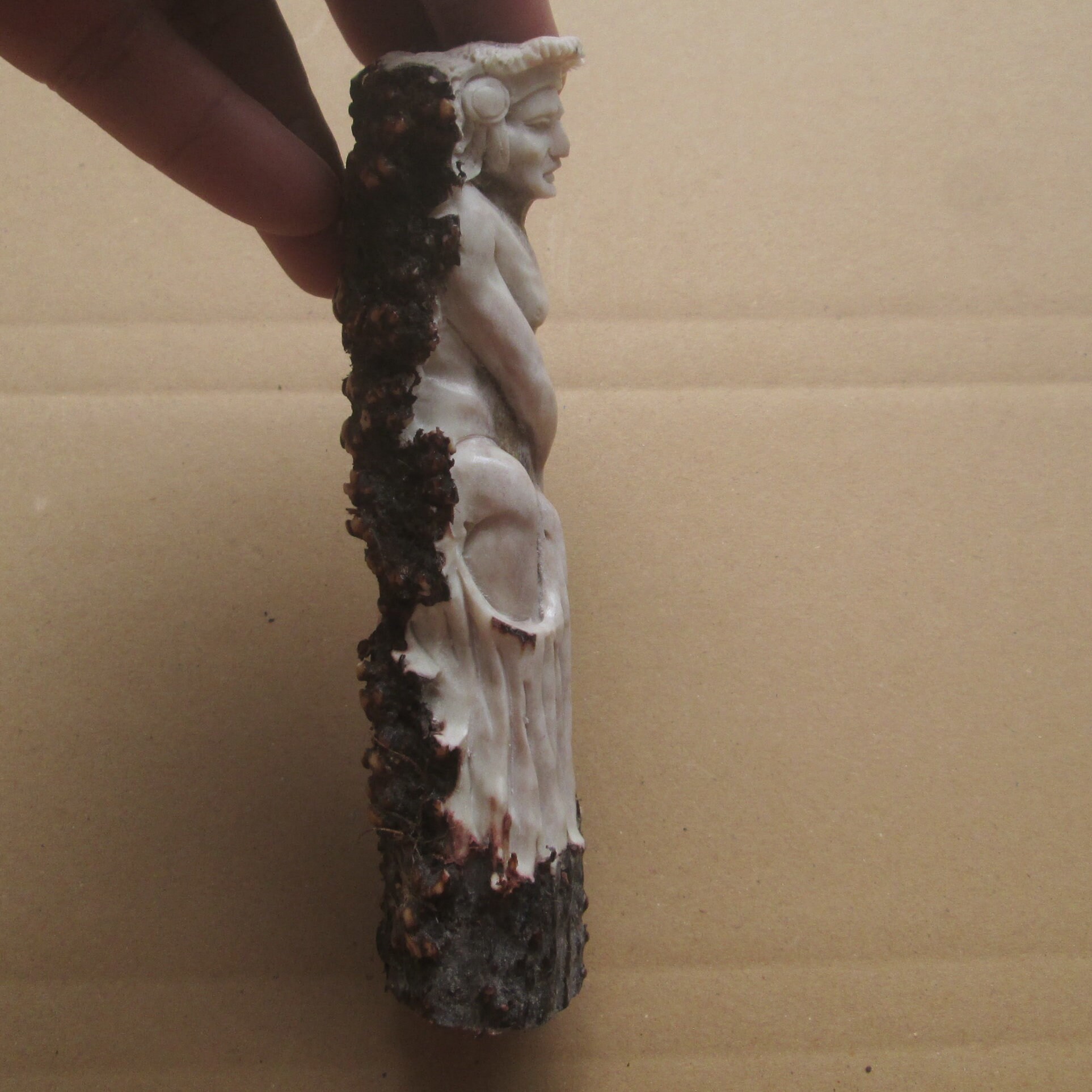 Indian Carved Antler Handle Deer Horn Bali Bone Carving Etsy