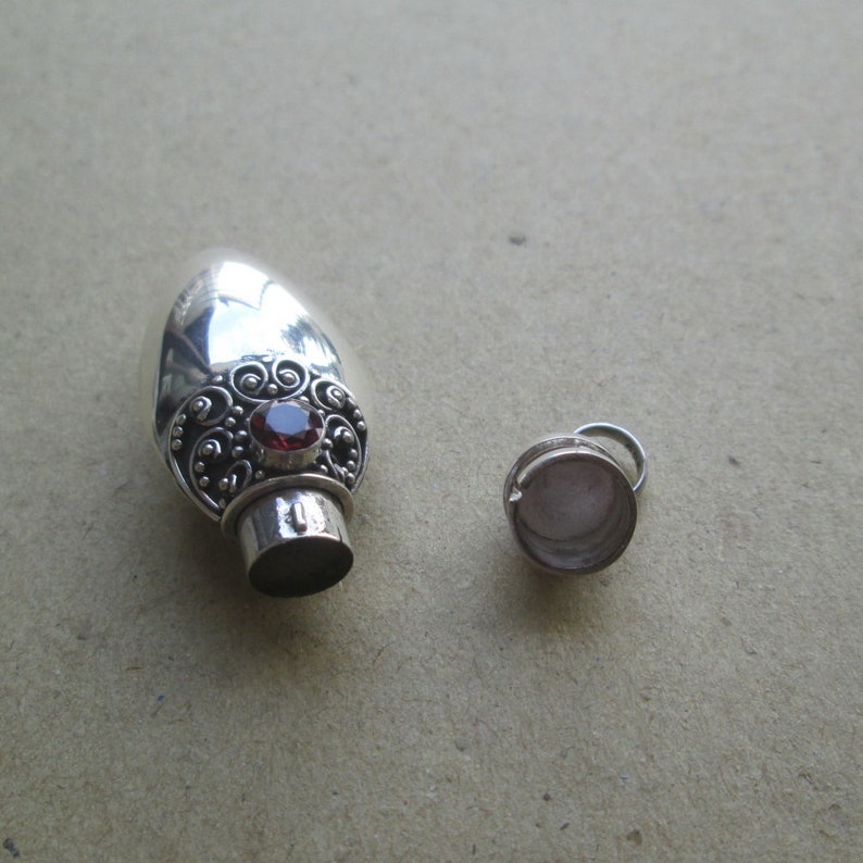 Bali Silver Prayer Box Pendant With Faceted Stone Handmade - Etsy